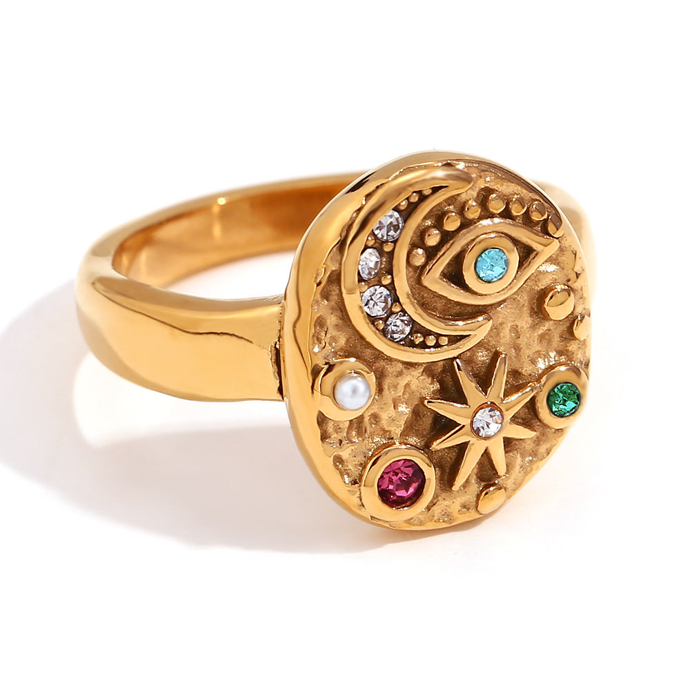 Celestial Ward Ring - Waterproof Jewelry | Tarnish Resistant and Hypoallergenic – Auromeo
